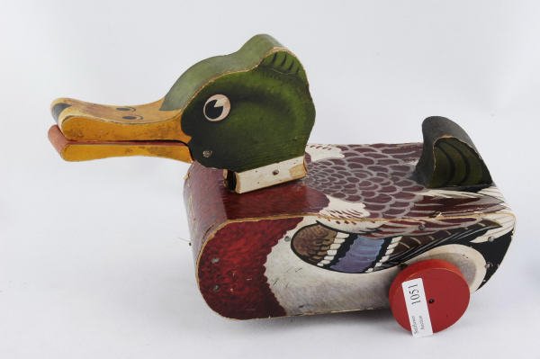 1947 Fisher Price Snap Quack Duck #141 Pull Toy