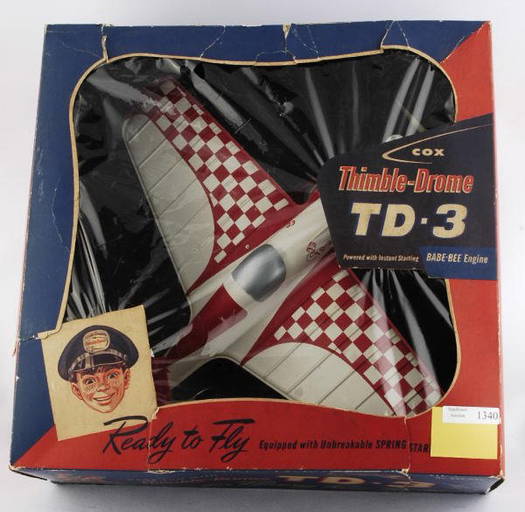 Cox Thimble Drome Td 3 Control Line Airplane, Box