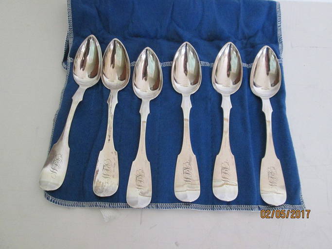 Coin Spoons Marked "wheeler & Sons"