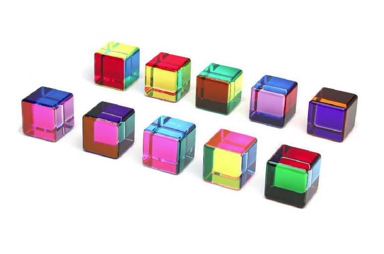 Vasa (vasa Velizar Mihich) Acrylic Sculpture 10 Cubes