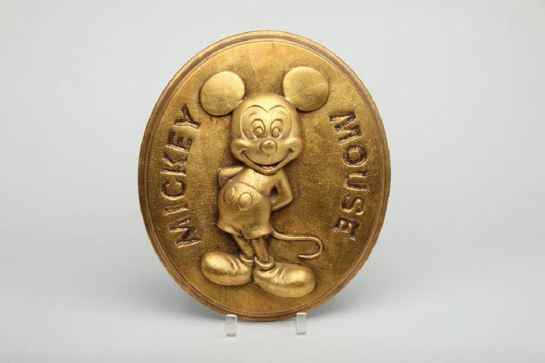 Gold Mickey Mouse Sign