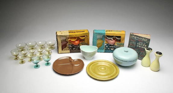 Russel Wright Steubenville Pottery Tableware In Salmon