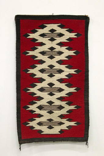 Native American Diamond Pattern Woven Rug