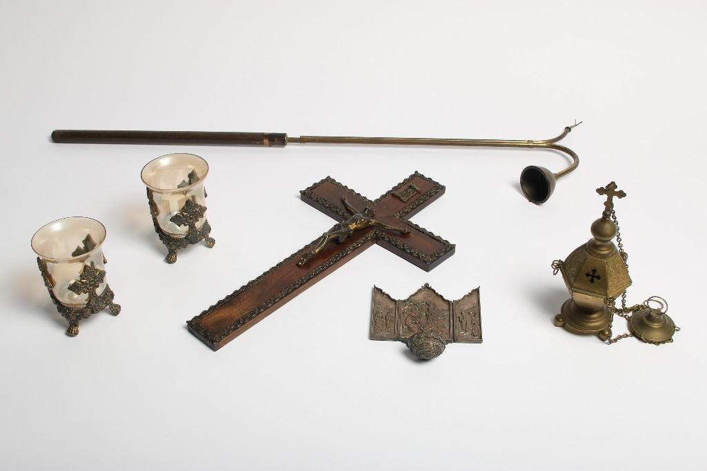 Group of 6 Antique Ecclesiastical Church Accessories - Dec 07, 2019 ...