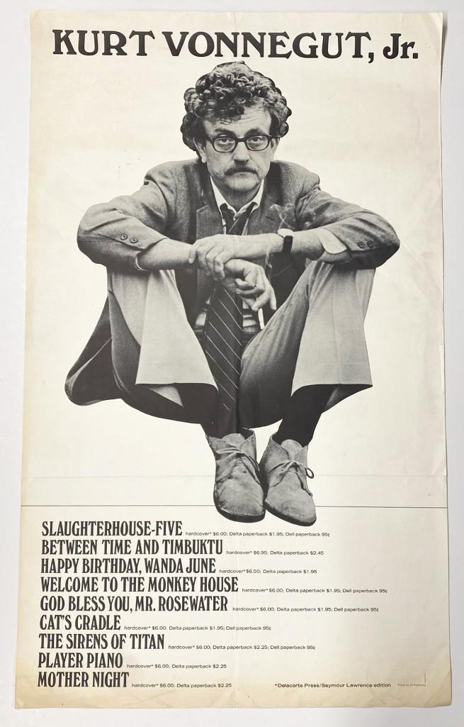 Vintage Kurt Vonnegut Jr Publicity Poster