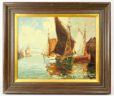 George Thompson Prichard Oil On Canvas