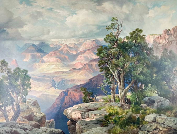 Thomas Moran (1837 1926) Chromolithograph, Grand Canyon Of Arizona From ...