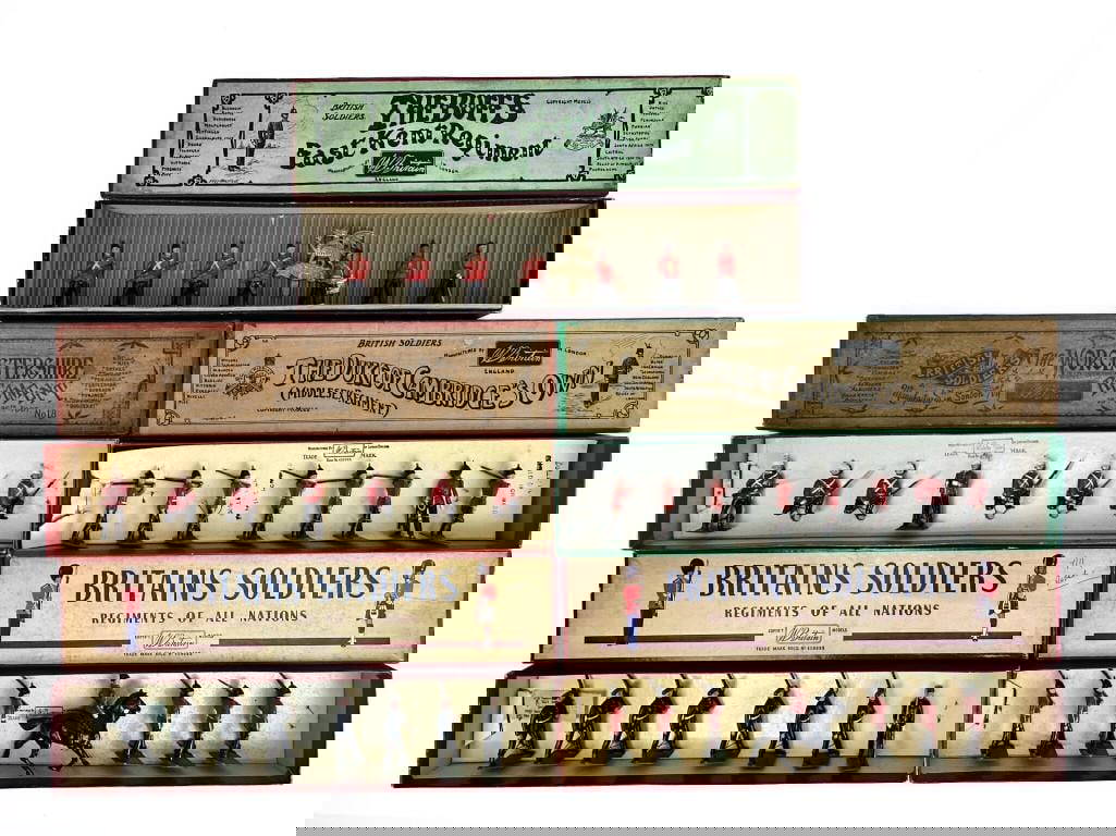 Lot Of 5 Britains Sets British Soldiers Regiments #16, #18, #76, #36 ...