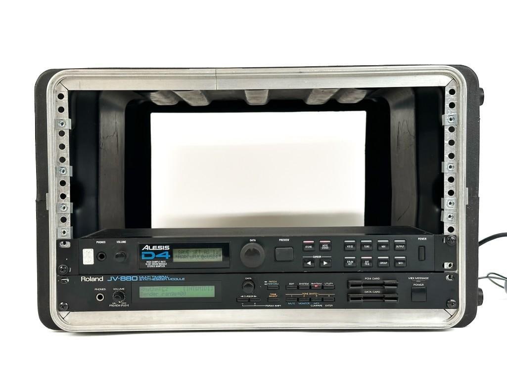 Alesis D4 16 Bit Drum Module & Roland Jv-880 Multi Timbral Synth Module ...