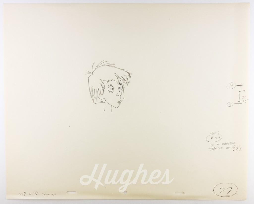 Original Disney Animation Drawing Wart King Arthur From The Sword In ...