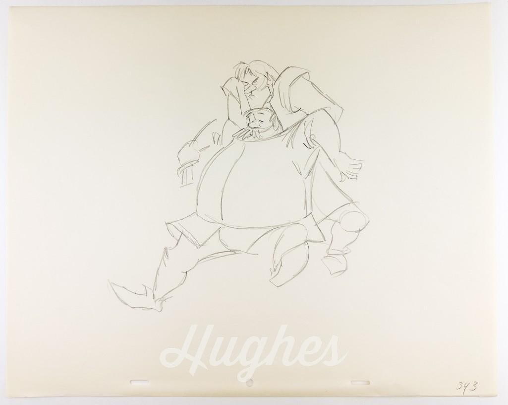 Original Disney Animation Drawing Sir Ector & Kay The Sword In The ...