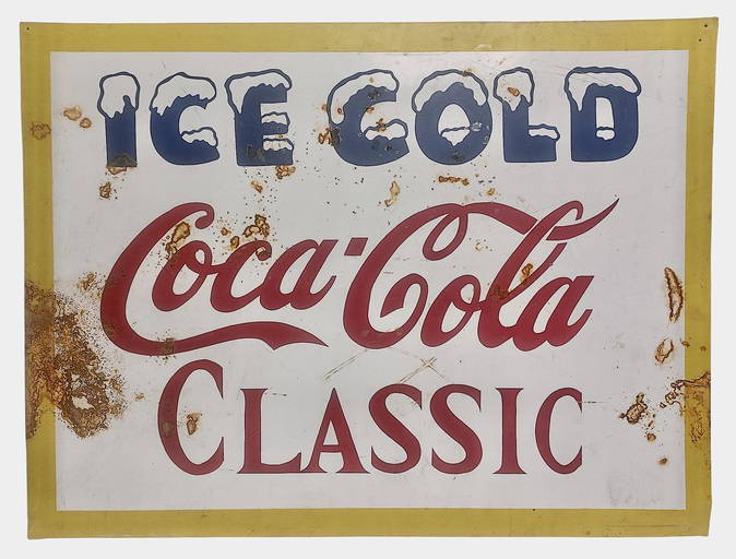Vintage "Ice Cold Coca Cola" Advertising Sign (#0142) on Sep 12, 2022 ...