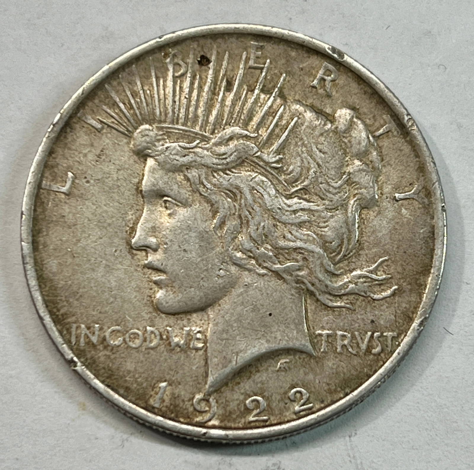 1922 Us Silver Peace Dollar Coin. Auction