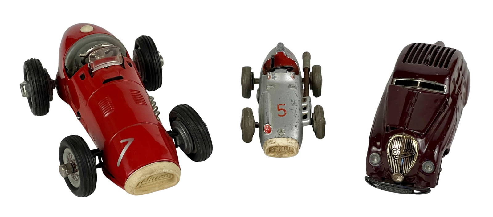 Lot Of 3 Vintage Schuco Wind Up Toy Cars. Auction