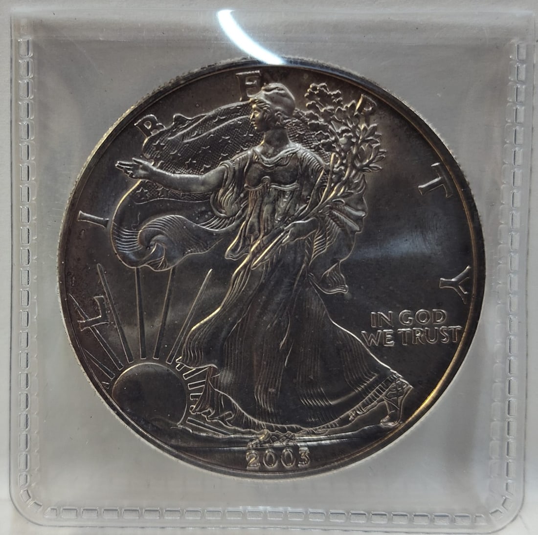 2003 Us Silver Eagle Dollar 1 Oz Coin.