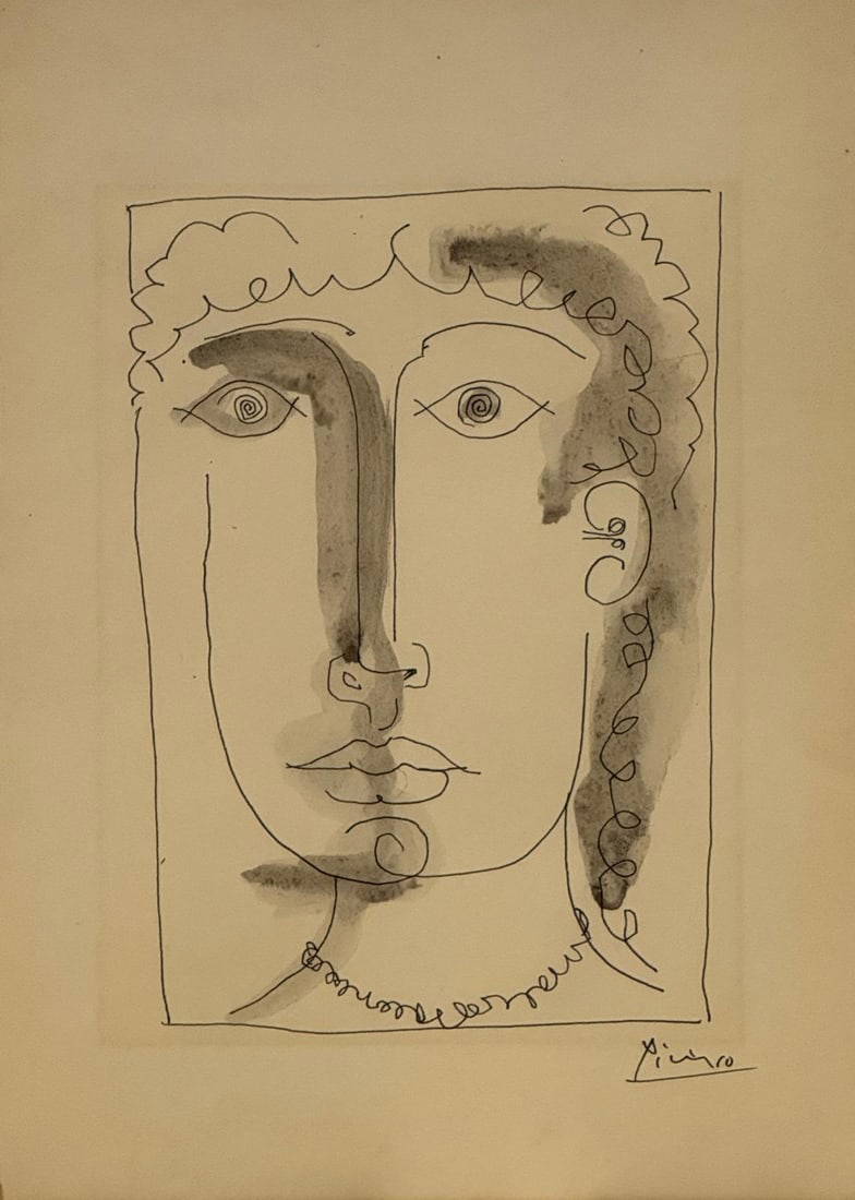 Pablo Picasso, Ink On Paper. Auction