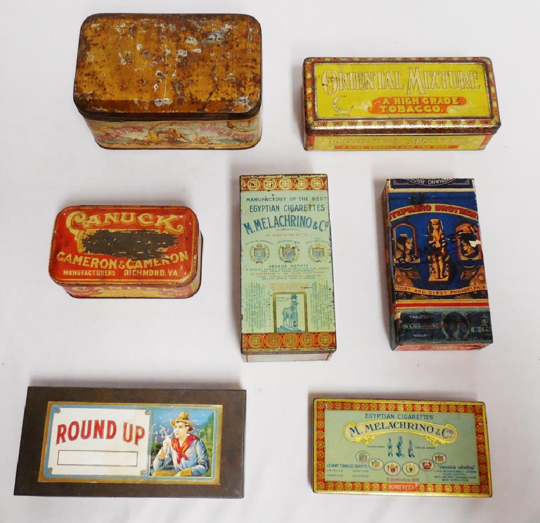 Lot Of 7 Tobacco And Cigarette Tins