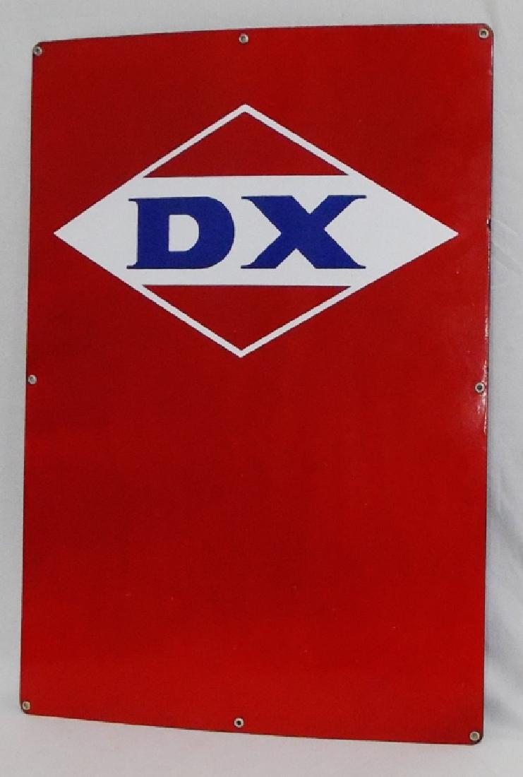 DX Gasoline Porcelain Pump Sign