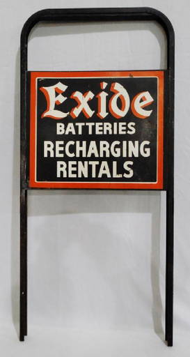 Exide Batteries Advertising Sign - Feb 16, 2019 | Rentzel's Auction ...