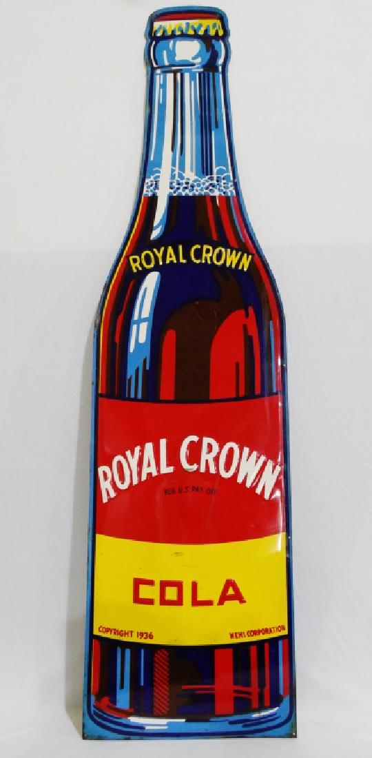 Embossed Royal Crown Cola Tin Sign
