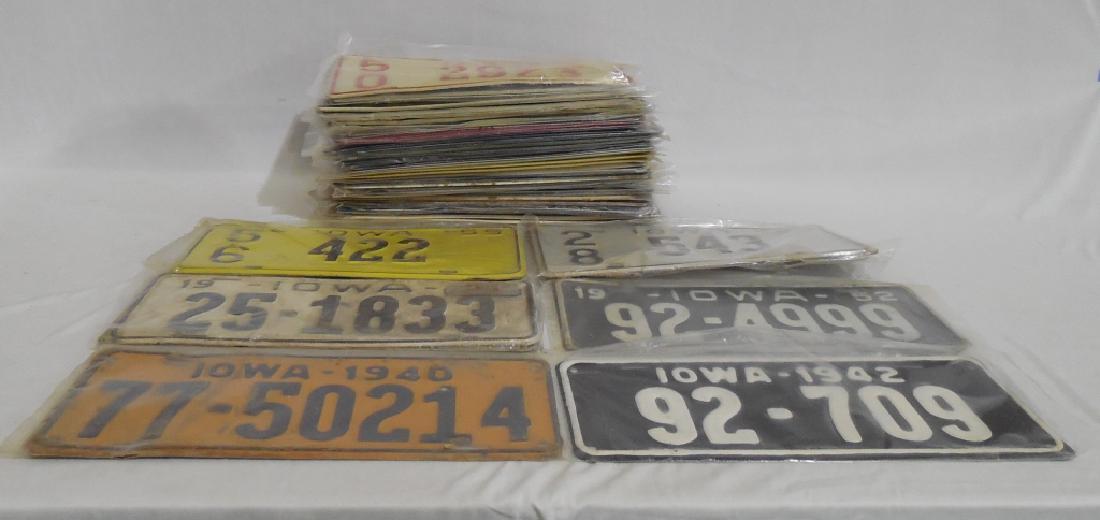 Lot Of 50+ Iowa License Plates