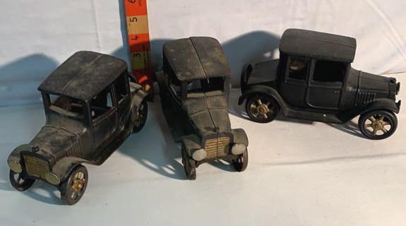 3 Cast Iron Contemporary Cars