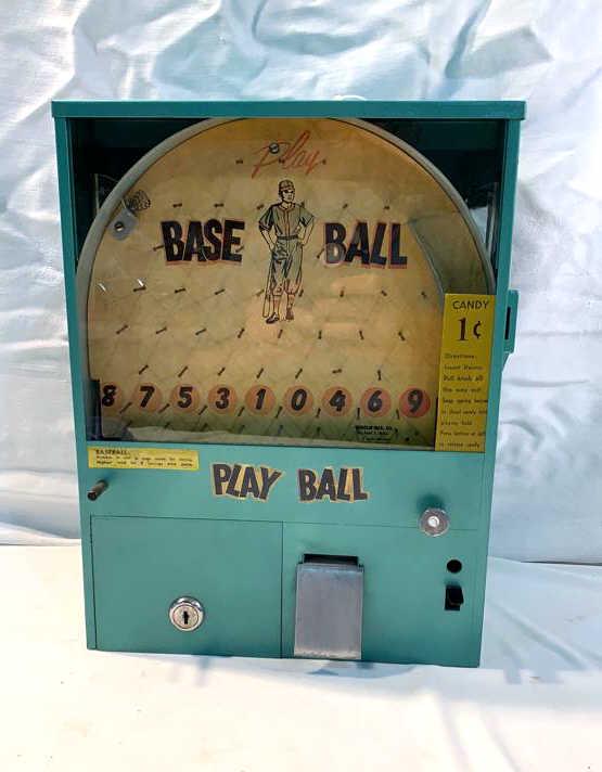 Play Baseball Gumball Machine - Nov 30, 2019 | Rentzel's Auction ...