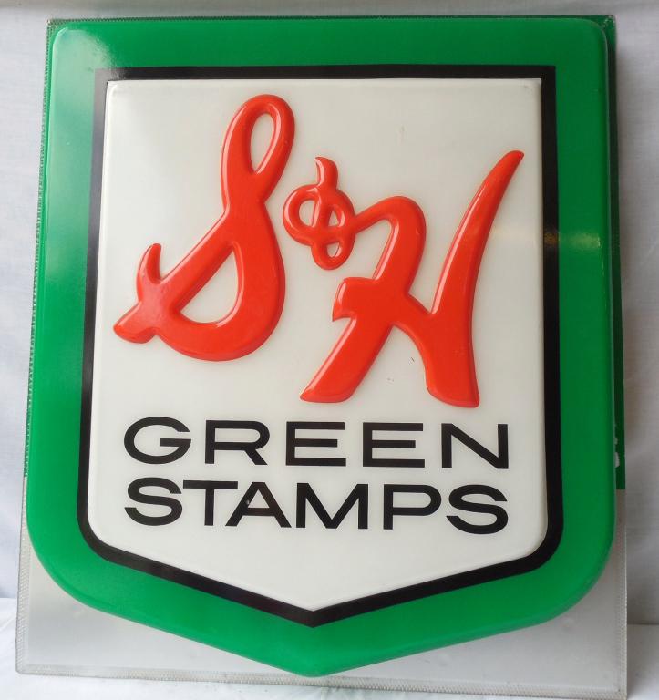 S&h Green Stamps Sign Plastic 32'' X 36''