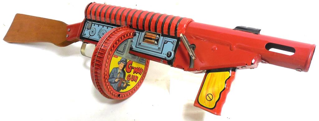 Marx G-Man Toy Machine Gun Wind-Up Tin litho wood - Oct 10, 2020 ...