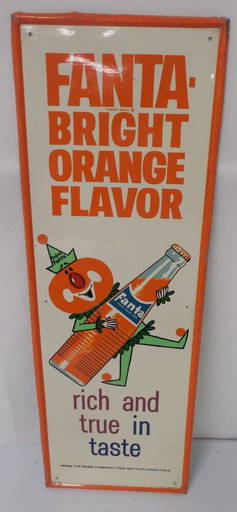 Fanta Bright Orange Flavor Tin Sign