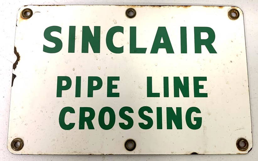 Porcelain Sinclair Pipe Line Sign (#0039) on Oct 02, 2021 | Rentzel's ...