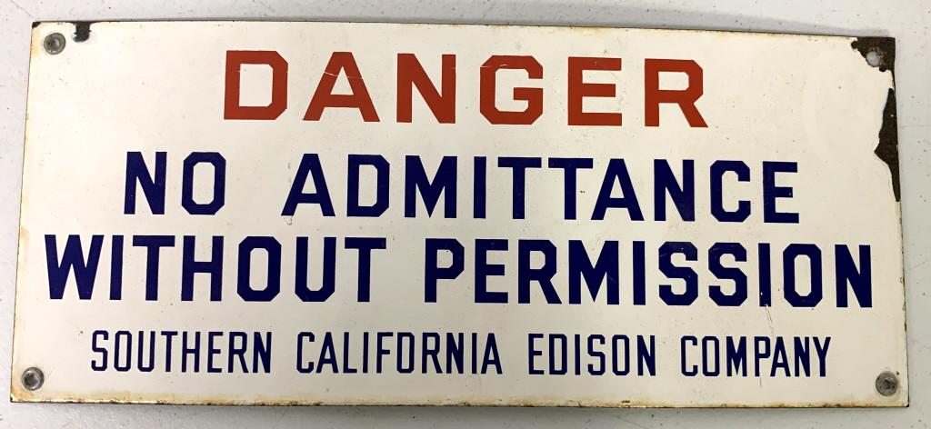 Porcelain So California Edison Sign