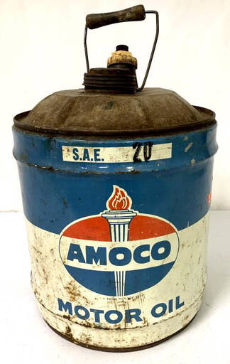 Amoco Motor Oil 5 gal can - Oct 23, 2021 | Rentzel's Auction Service ...
