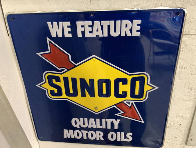 Sunoco Quality Motor Oils Tin Sign,24"x24" - Feb 12, 2022 | Rentzel's ...