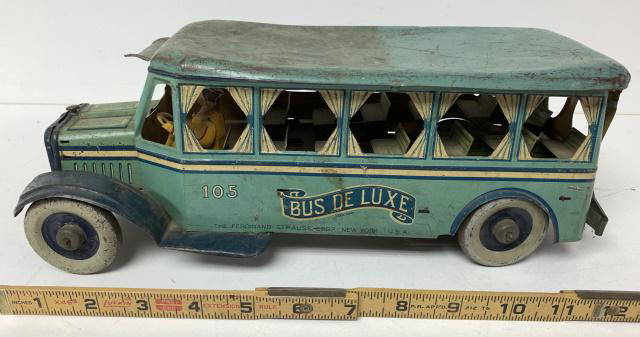 Ferdinand Straus Co,Tin Bus Deluxe Windup (#0225) on Oct 15, 2022 ...