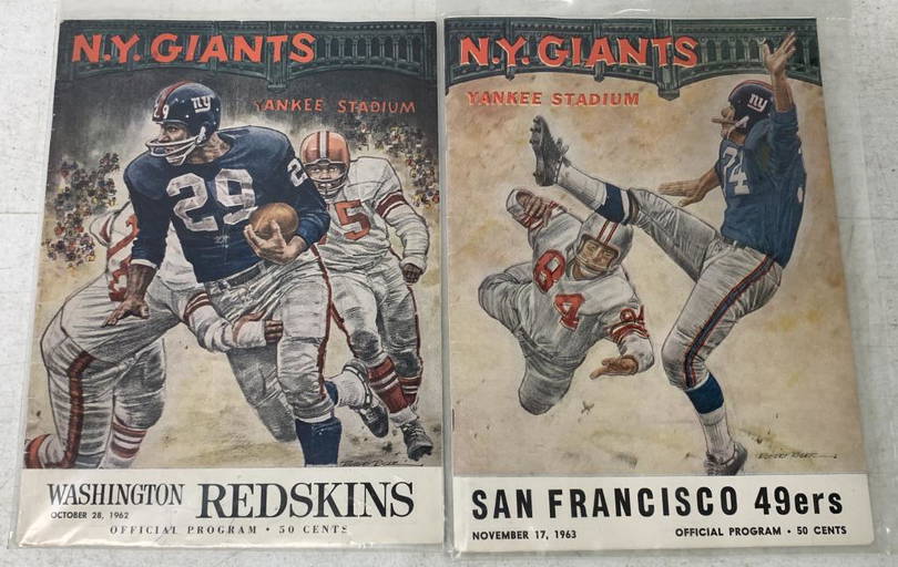 lot of 2 NY Giants Programs 1962 & 1963 - Dec 10, 2022 | Rentzel's ...