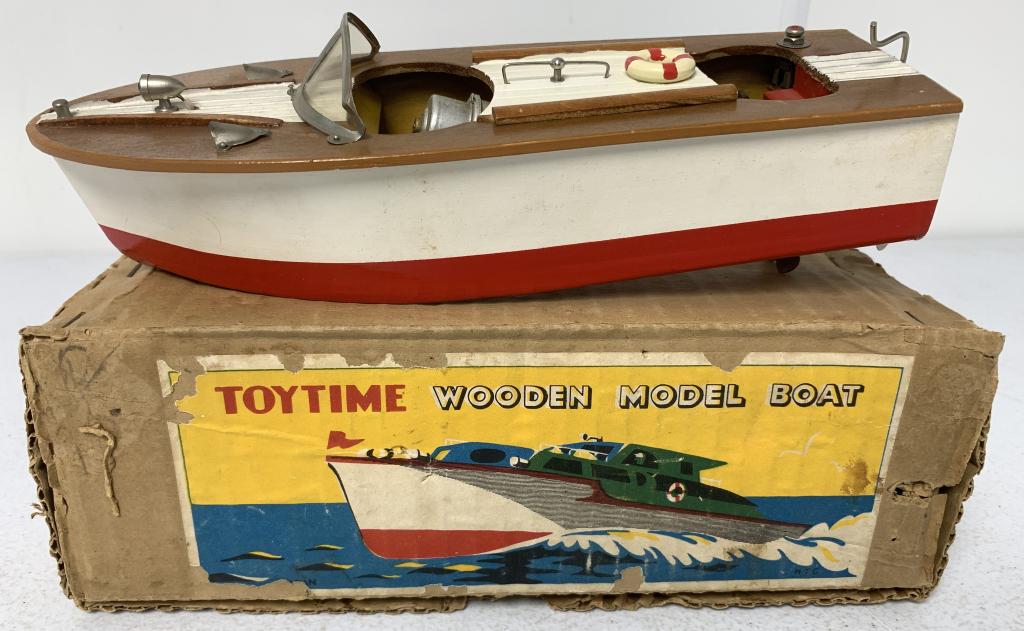 Toytime Wooden Model Battery Operated Boat - Dec 17, 2022 | Rentzel's ...
