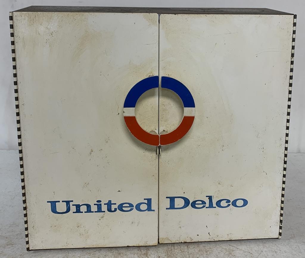 United Delco Metal Cabinet Full Of Parts