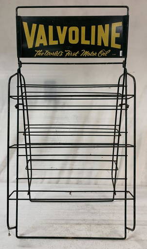 Valvoline Metal Oil Rack (#0289) on Jan 14, 2023 | Rentzel's Auction ...