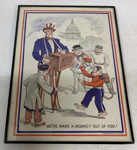 Uncle Sam Hitler Monkey Poster