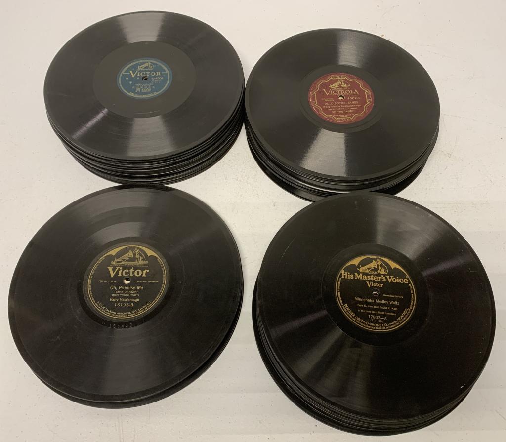 60+ 10" Diameter Records Probably 78 Rpm