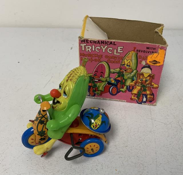 Marx Corkie Corn Mechanical Tricycle W/box Auction