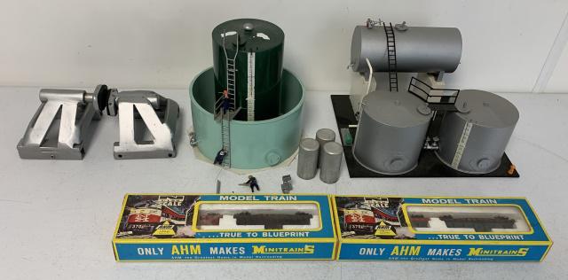 (6)ahm Trains, Model Layout Tanks, Bumper Stops