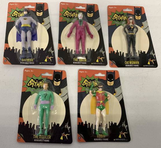 5 Bendable Batman Classic Tv Series Figures