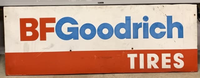 B F Goodrich Rolled Tin/metal Single Sided Sign