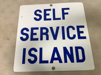Self Service Island No Smoking Sign