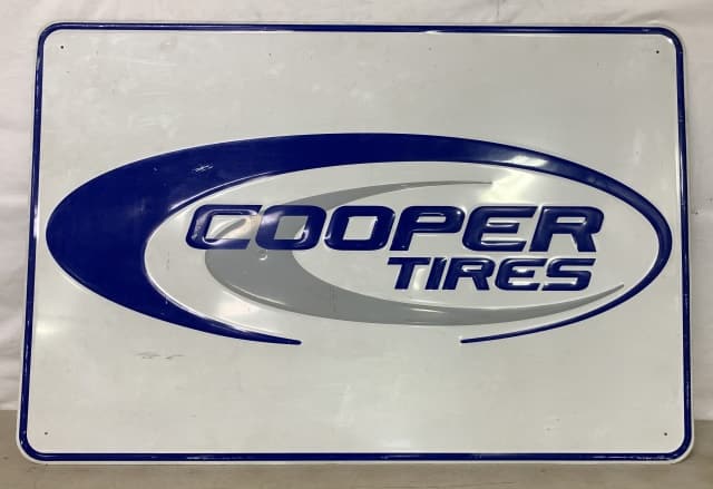 Single Side Aluminum Cooper Tires Sign Auction
