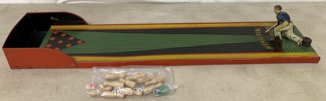 Baldwin Manufacturing Kingpin Tin Bowling Alley Auction