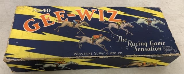 Wolverine "gee Wiz" Tin Horse Racing Game.