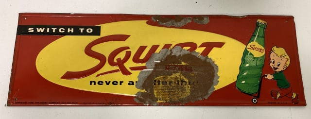 Ithaca Sign Works Alba Drug Co. Tin Advertising Sign